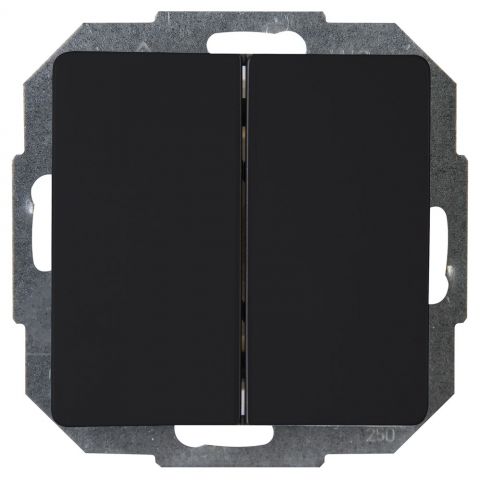 kopp Paris serieschakelaar inbouw mat zwart - 4008224656900 650550089