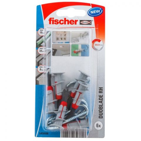 Fischer duoblade gipsplaatpluggen 44mm met ronde haken - 4,5x40mm ...