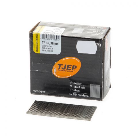 tjep Brad 16G 1.6mm l= 38mm recht RVS (2500) - 5702558421393 842139