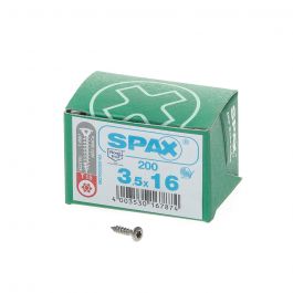 Spax Spaanplaatschroef lenskop RVS T-Star T15 3.5 x 16 mm