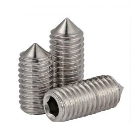 Stelschroef met kegelpunt DIN914 rvs A2 bzk M5x8mm - 8717446000045