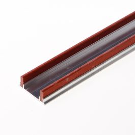 Kruger fiberrail aluminium 2000 x 10 x 3mm dubbel 3012