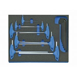 Gedore 2005 CT2-DT 2142 17-delige Stiftsleutelset met T-greep in 2/4 ...