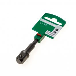 hikoki Hitachi Adapter 1/4" zeskant x 1/2" vierkant met kog lengte 75mm